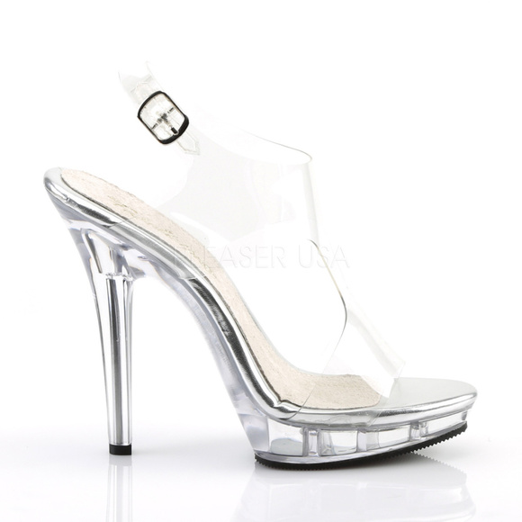 Shoes | Platform Cutout Clear High Heel Shoes | Poshmark